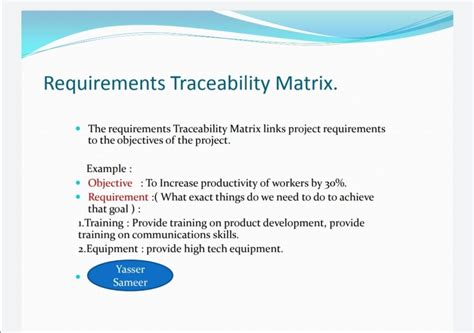 Pmp Requirements Traceability Matrix Yasser Alshahrani Pmp®p3o