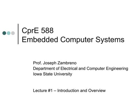 An Embedded System Is A Specialized Computing System Designed To