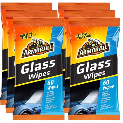 Armor All Glass Cleaning Wipes In A Pouch 60 Count Car Interior
