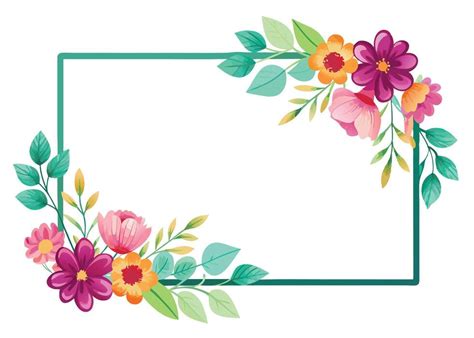 Rectangle Flower Border Vector Art Icons And Graphics For Free Download