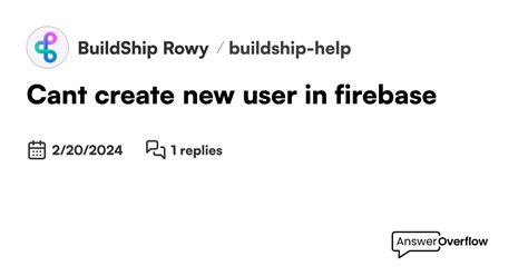 Cant Create New User In Firebase Buildship