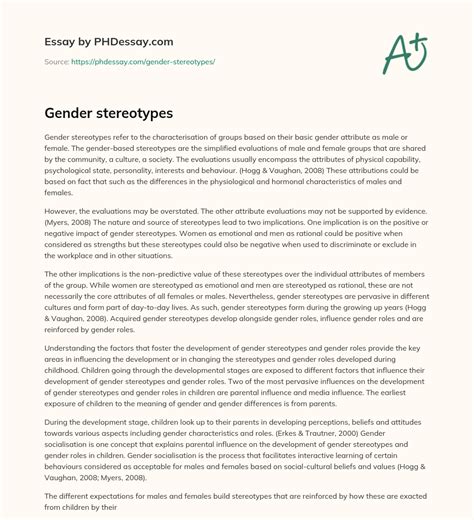 Gender Stereotypes