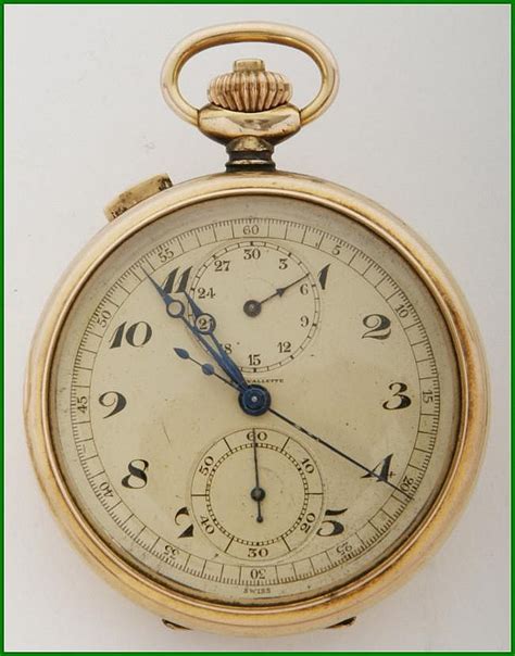 Lot Paul Vallette Split Second Pocket Watch