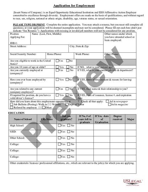 Walmart Employment Application Form Printable Us Legal Forms