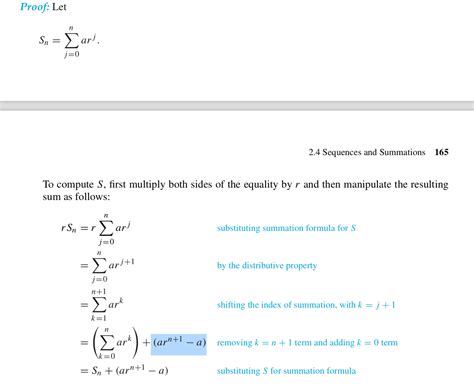 Discrete Mathematics Summation Of Geometric Progression Proof