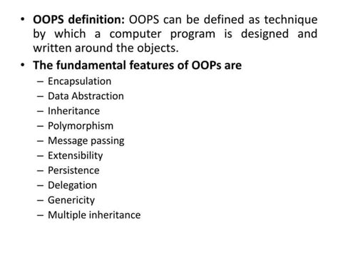 Object Oriented Programming Using C Plus Plus Ppt