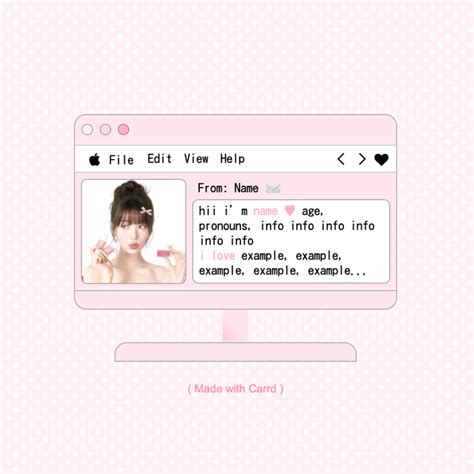 Carrd Inspo Cute Fonts Math Projects Card Template