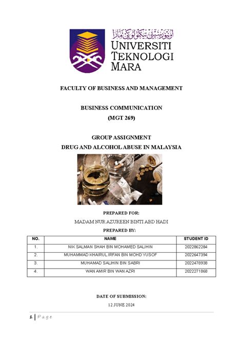 Mgt 269 Group Assignment Faculty Of Business And Management Business