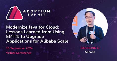 Join San Hong Lis Session Modernize Java For Cloud” To Learn About