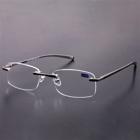 Rimless Rectangular Reading Glasses Womenmen For Hyperopia Presbyopia Eyewear Diopter