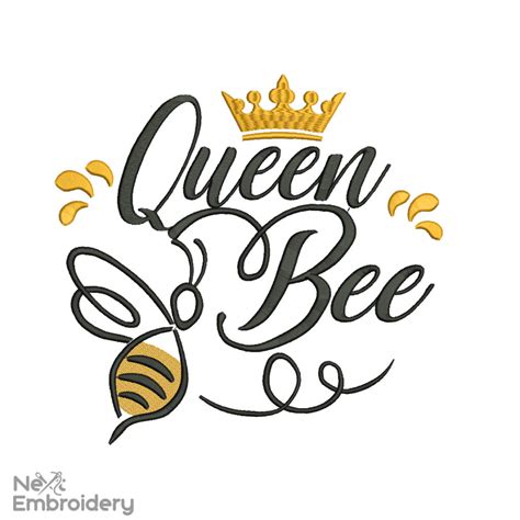 Queen Bee Embroidery Design Nextembroidery