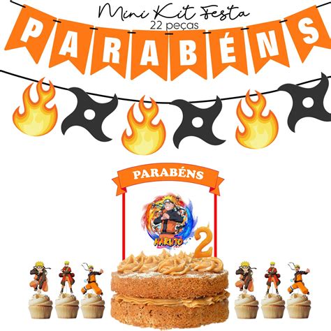 Kit Festa Naruto O Segredo Das Festas Loja De Artigos Para Bolos E Festas
