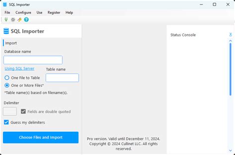 Documentation SQL Importer