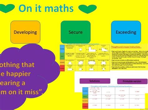 Forming And Solving Equations Thoughts And Crosses Teaching Resources