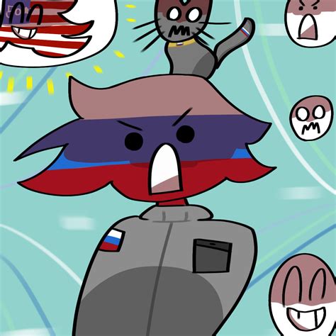 Russia And Usa Funny Faces Countryhumans By Wardrain On Deviantart