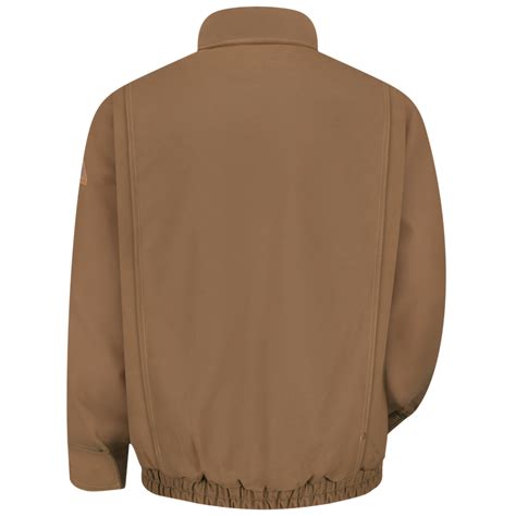 Mens Heavyweight Fr Brown Duck Lined Bomber Jacket Bulwark® Fr