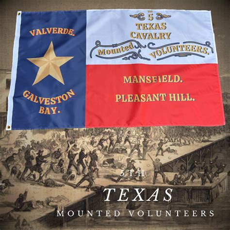 5th Texas Cavalry Mounted Volunteers Flag Beauregards Tailor