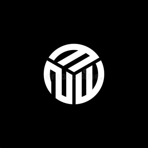 Design Do Logotipo Da Letra Mnw Em Fundo Preto Conceito De Logotipo De Letra De Iniciais