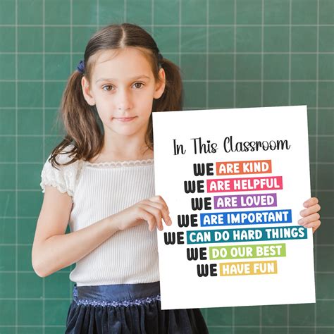 Printable In This Classroom Poster Pdf Classroom Rules Positive Clas — Posh Park