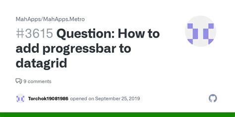 Question How To Add Progressbar To Datagrid · Issue 3615 · Mahappsmahappsmetro · Github