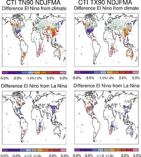 Figure 2 From Influence Of Modes Of Climate Variability On Global Temperature Extremes
