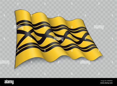 3d Realistic Waving Flag Of West Midlands Is A County Of England On