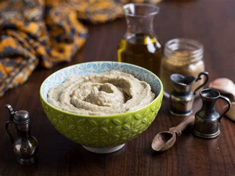 Baba Ganoush Roasted Eggplant Dip Electric Blue Food Kitchen