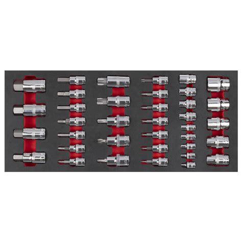 Socket Bit Set With Tool Tray 37pc Anvil Tool
