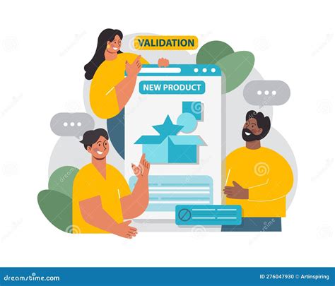 Validation As A Product Development Stage New Brand Or Start Up Launch Stock Vector