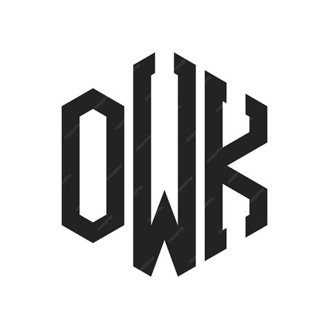 Premium Vector Owk Logo Design Initial Letter Owk Monogram Logo Using Hexagon Shape