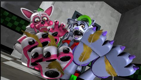 F Foxy And Roxy Tickled By Funtime Husky On Deviantart