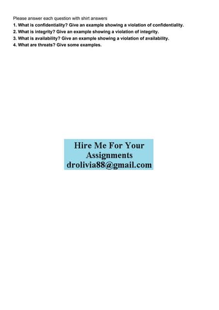 Please Answer Each Question With Shirt Answers 1 What Is Pdf