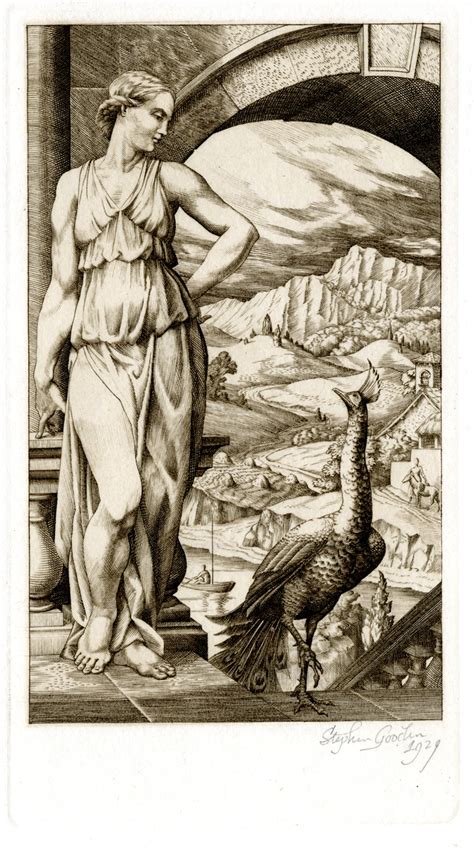 Juno And The Peacock Illustration To The Fables Of Jean De La Fontaine