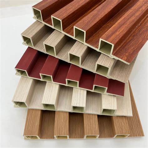 Wood Feature Wpc Slat Wall Panel Interior Curved Fluted Wpc Wall Panel