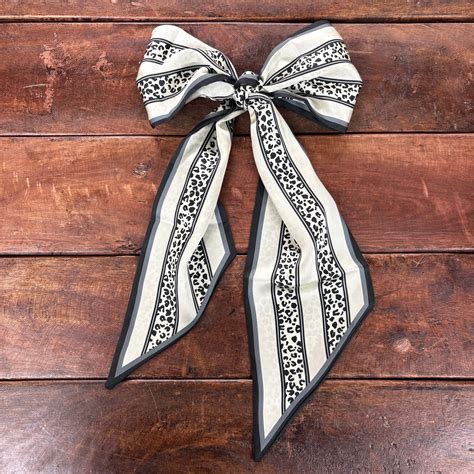 Black And White Leopard Silky Scarf Accity Frames Etc