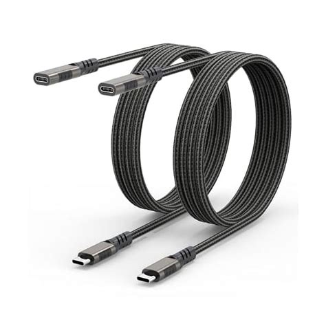 Usb C Extension Cable 66 Ft 2 Pack Usbc Extension Cables 100w