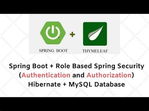 Spring Boot Spring MVC Role Based Spring Security JPA Thymeleaf MySQL Tutorial
