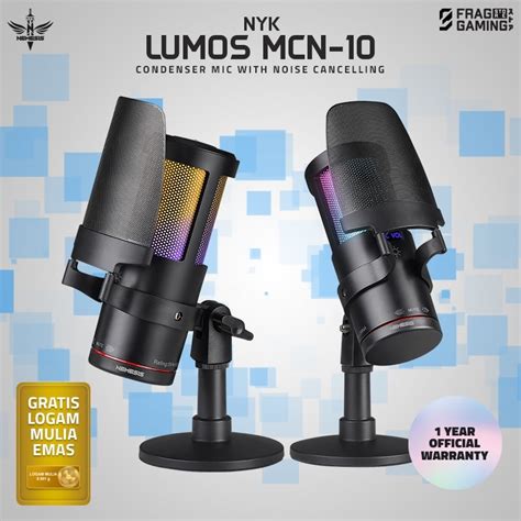 Jual Nyk Nemesis Mic Condenser Rgb With Noise Cancelling Nemesis Lumos Mcn 10 Mcn10 Microphone