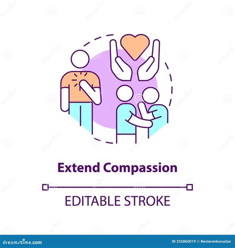 Extend Compassion Concept Icon Stock Vector Illustration Of Problem