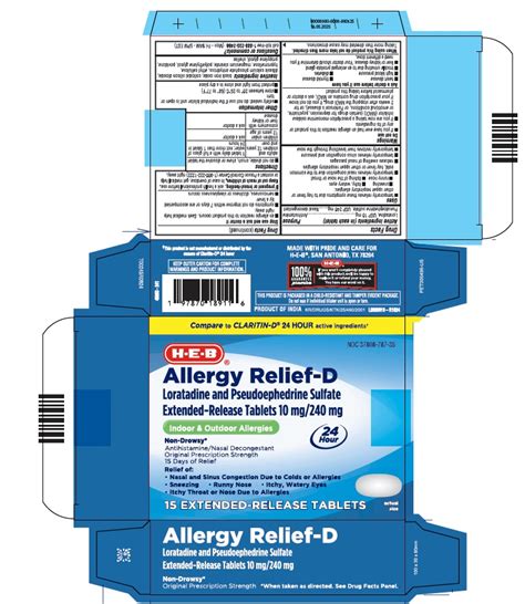 Heb Loratadine And Pseudoephedrine Sulfate Er Tablets