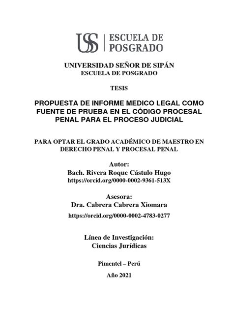 Rivera Roque Cástulo Hugo Pdf Evidencia Ley Testigo Experto