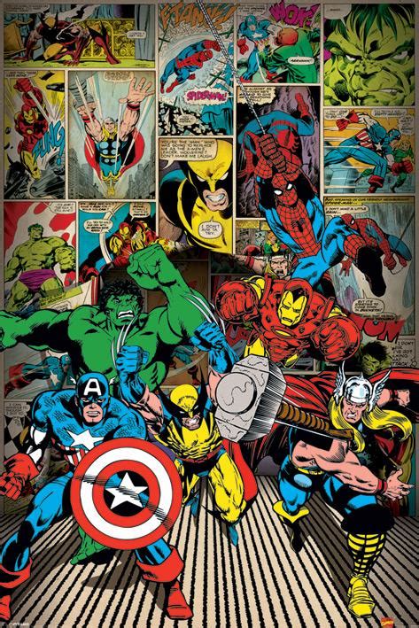 1art1 Marvel Comics Poster Super Héros 91 X 61 Cm Amazonfr