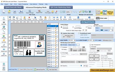 Barcode Label Design Software Corporate Edition Generate Tag Sticker