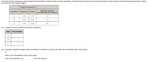 Solved I What Type Of Weighted Aggregate Price Index Must