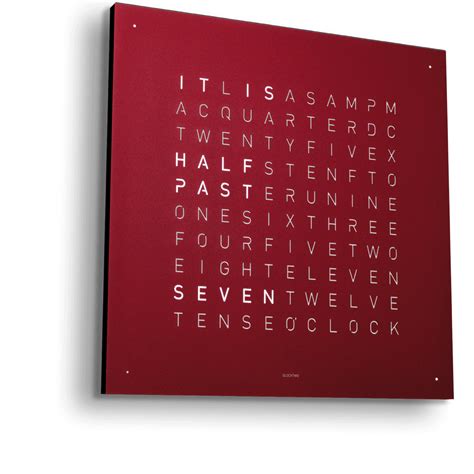 Qlocktwo Earth 45 Red Velvet Classic Qlocktwo