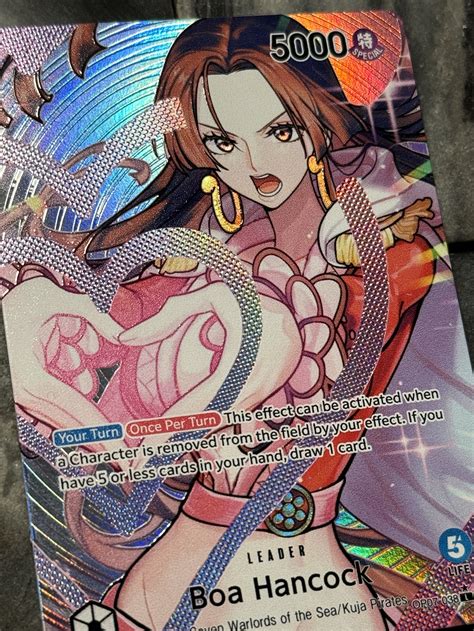 One Piece Blue Boa Hancock Op07 Leader Card Full Art Borderless