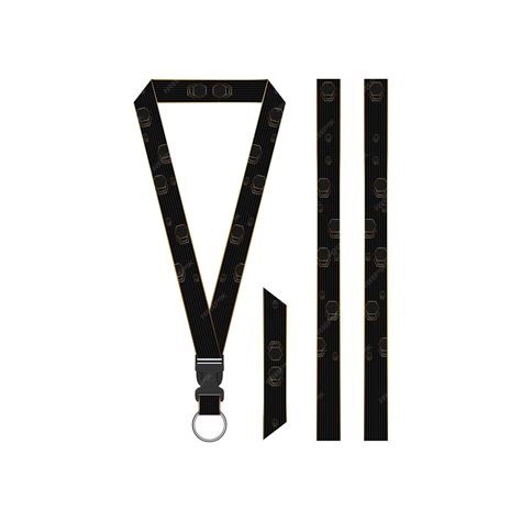 Premium Vector Hexagon Black Gold Lanyard Template Set