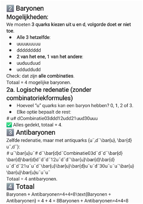 Infobaryonen Combinaties En Massa Van Quarks In Baryonen En
