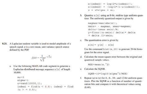 821 A Laplacian Random Variable Is Used To Model