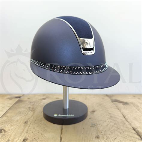 Samshield 20 Miss Shield Shadowmatt Helmet Alcantara Top Holographic Crystal Tiara Frontal